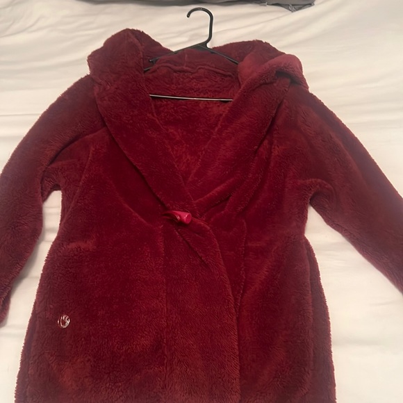 Buffbunny Collection | Jackets & Coats | Buffbunny Teddy Wrap In Maroon ...